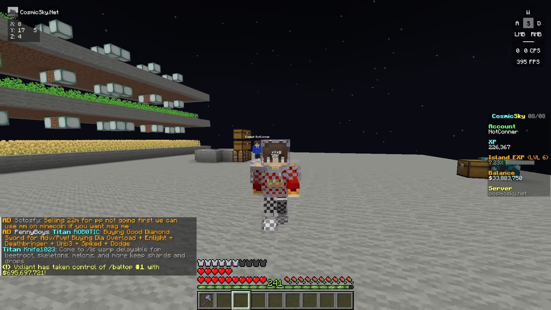 What is the IP for the CosmicSky Minecraft Server?