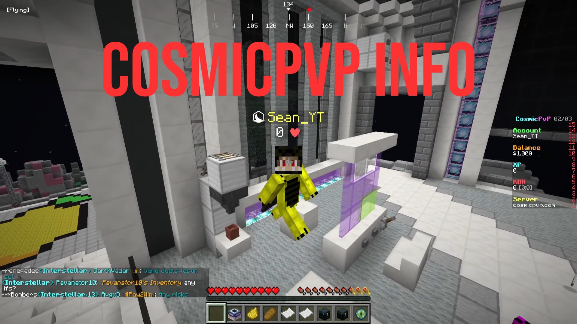 What is the IP for the CosmicPvP Minecraft Server?
