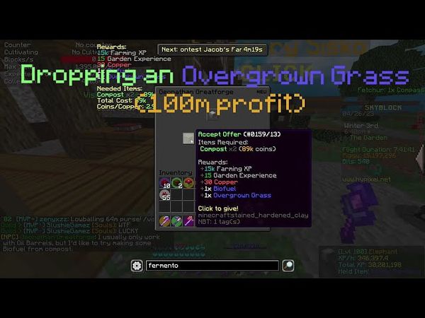 Overgrown Grass in Hypixel Skyblock Minecraft - Everything to Know