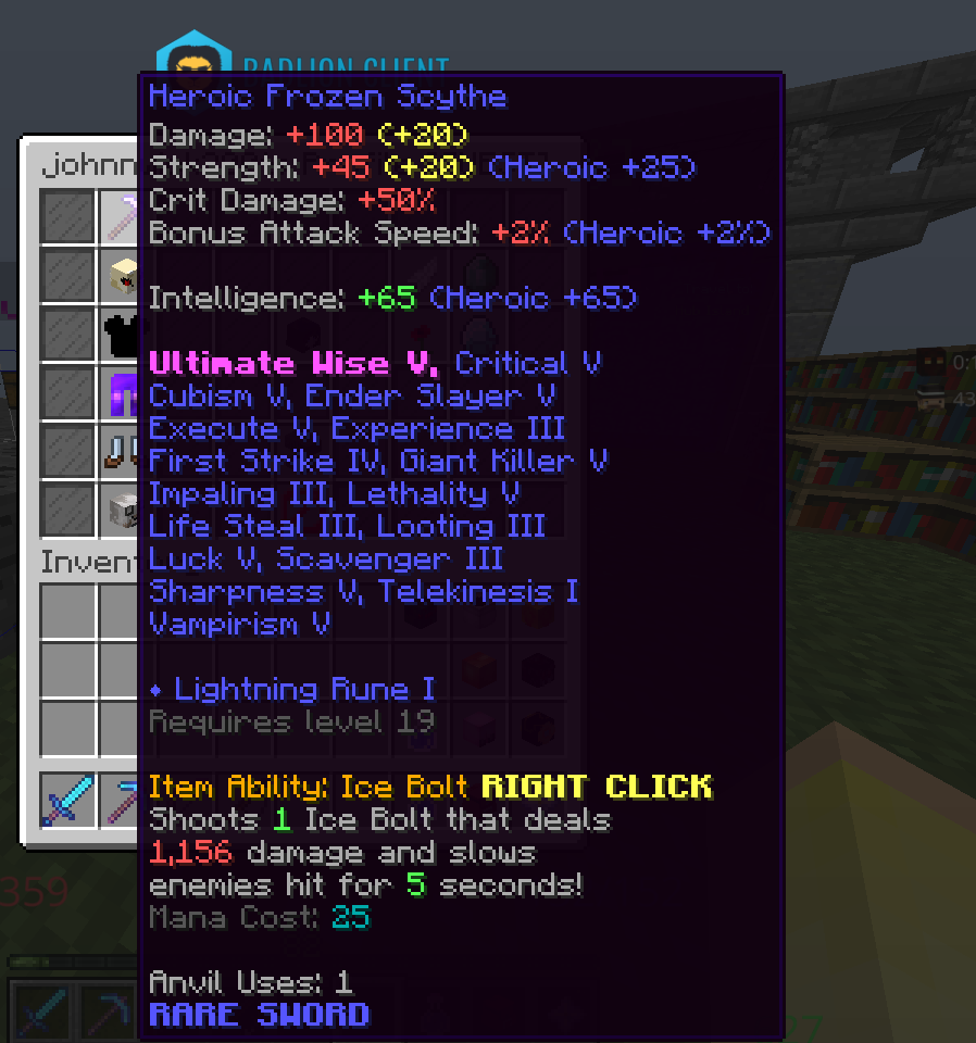 Frozen Scythe in Hypixel Skyblock - Ultimate Guide